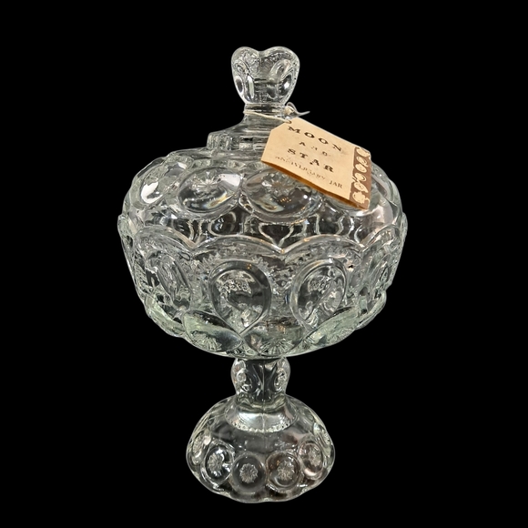 L. E. Smith | Accents | Vintage L E Smith Moon And Stars Clear ...